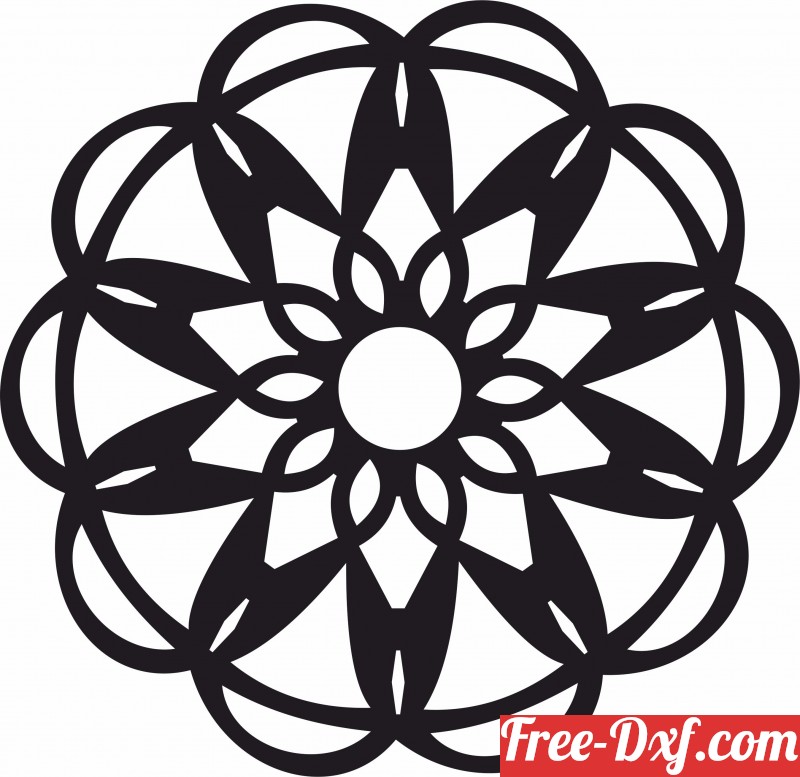Download mandala wall art decor v5qjr High quality free Dxf files