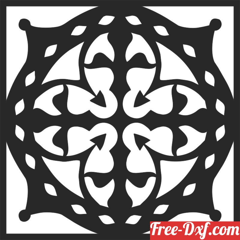 Download wall decorative pattern vTl3Z High quality free Dxf file