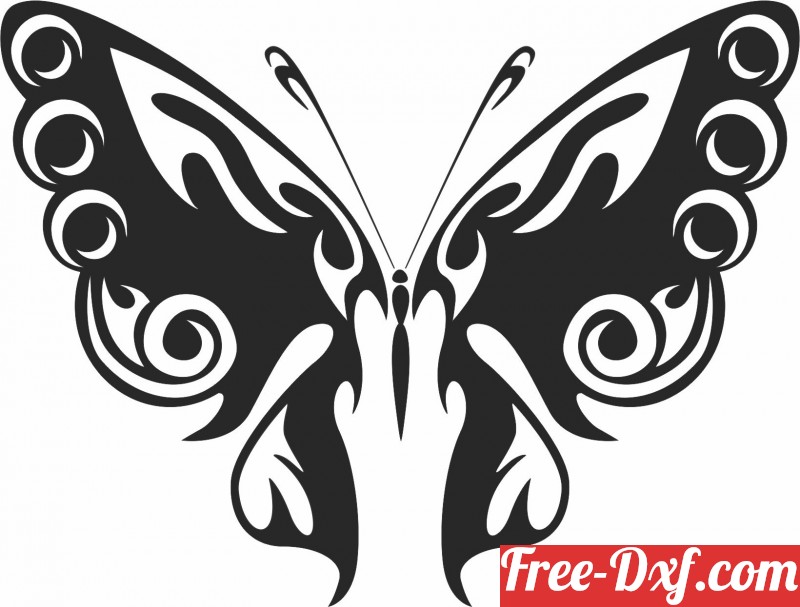 Download Butterfly art decor vVaAc High quality free Dxf files, S