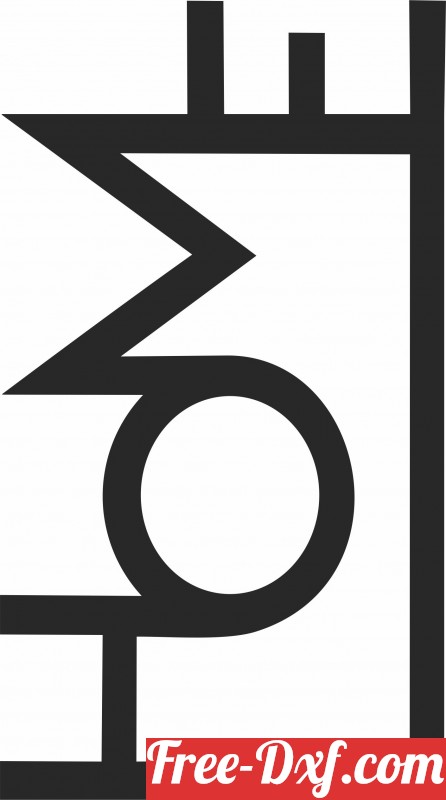 Download Home sign wall Decoration vY2JV High quality free Dxf fi