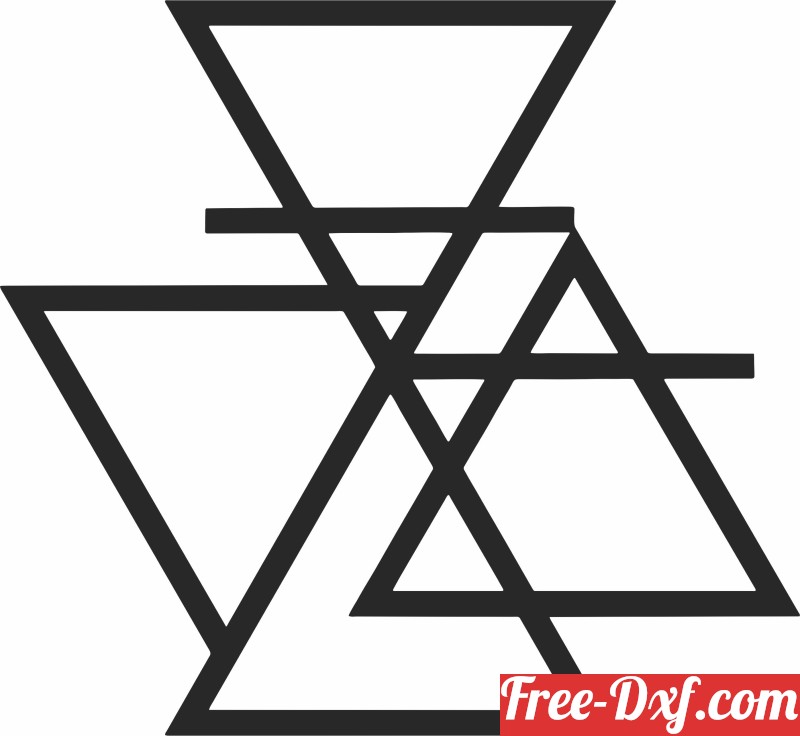 Download Triangles wall art veyTK High quality free Dxf files, Sv