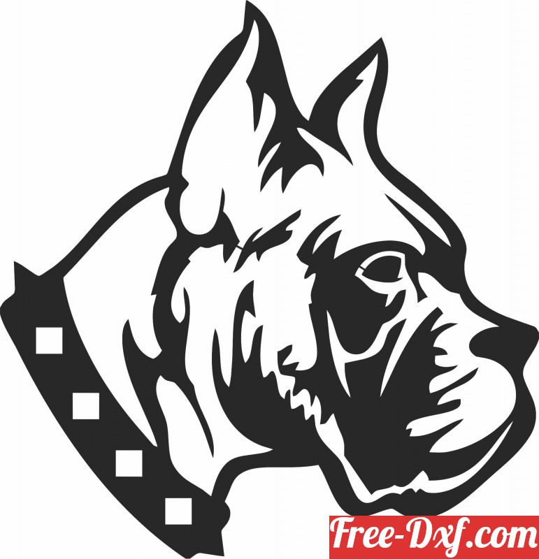 Download Boxer Dog clipart dxf vgd8g High quality free
