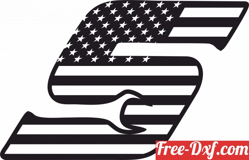 Download American Flag Letter S sign for garage vuYNR High qualit