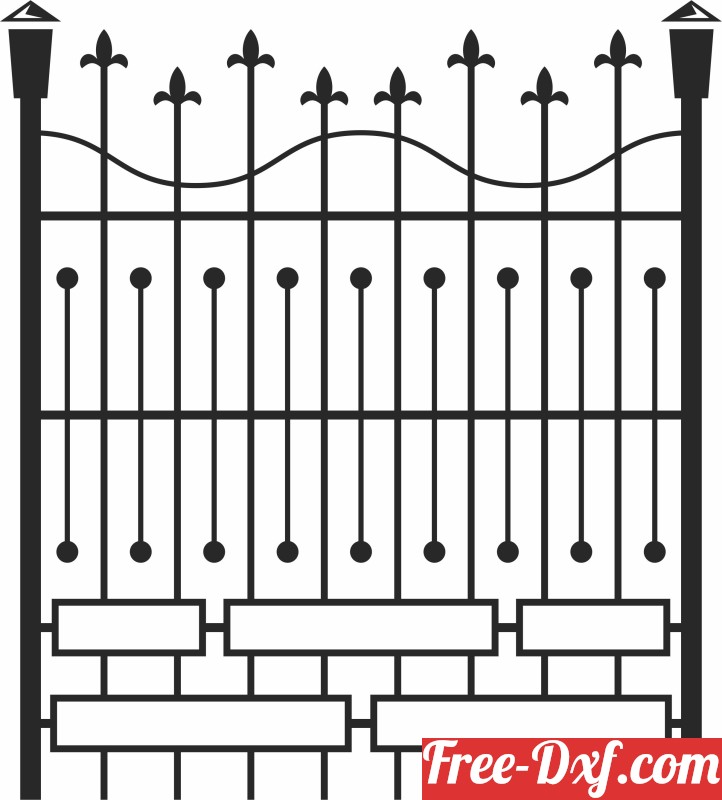 Download decorative fence gate w8SGH High quality free Dxf files,