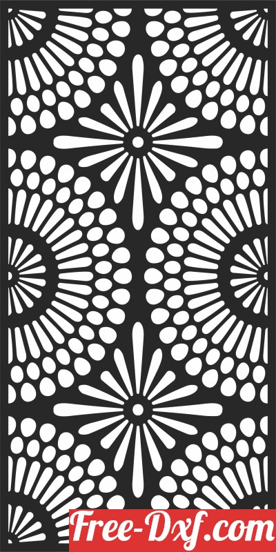 Download DECORATIVE Door Decorative Screen PATTERN WALL dxf