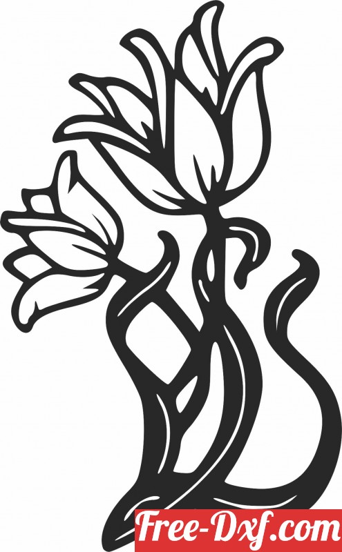 Download Floral flowers home decor wFkZC High quality free Dxf fi