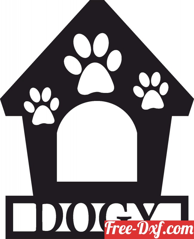 Download Dog House Personalized Name wQldn High quality free Dxf