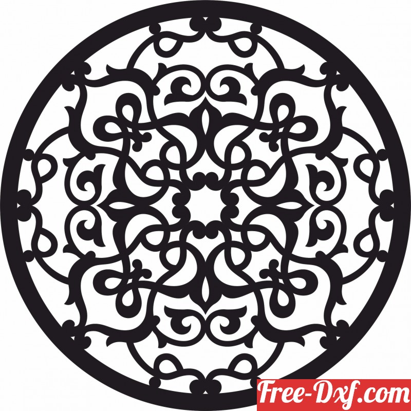 Download round mandala pattern wall decor wSDNh High quality free