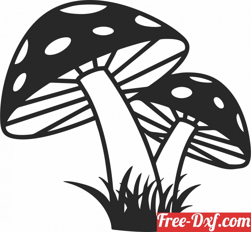 Download Mushroom wall decor wimxo High quality free Dxf files, S