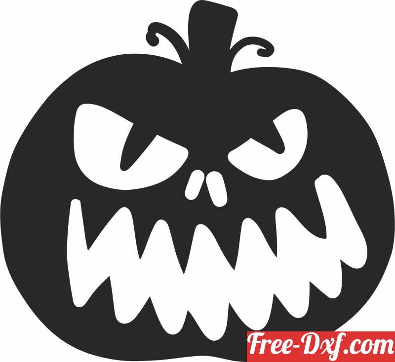 Download scary pumpkin halloween art x5oua High quality free Dxf