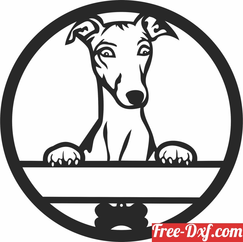 Download Greyhound dog monogram sign xBs4q High quality free Dxf