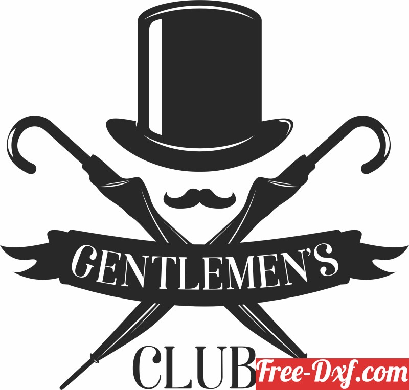 Download Gentleman logo clipart dxf xKsDT High quality free