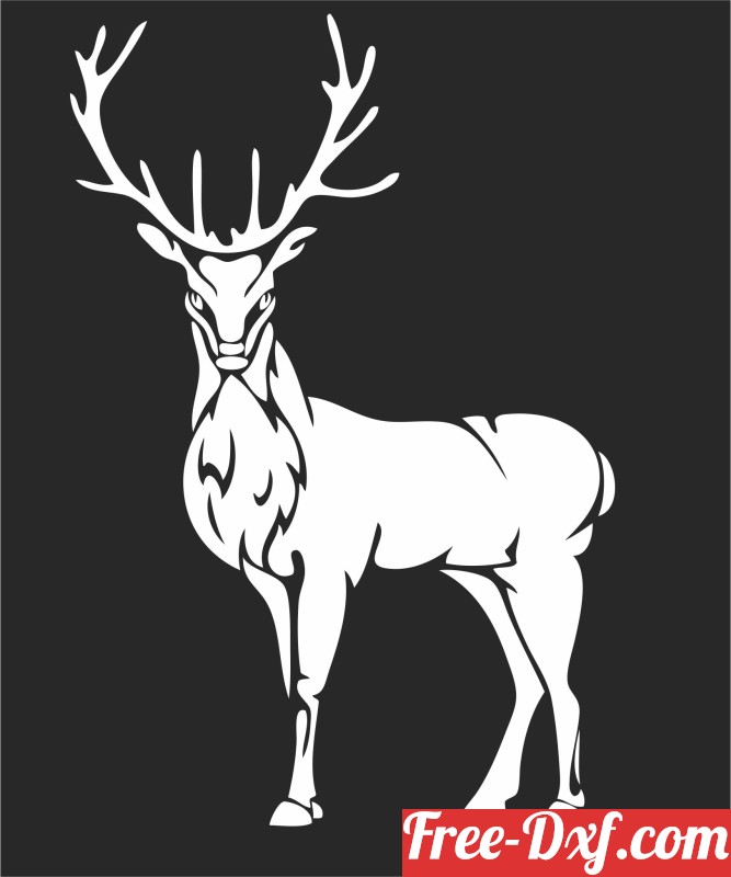Download elk Stag clipart xPQ59 High quality free Dxf files, Svg,