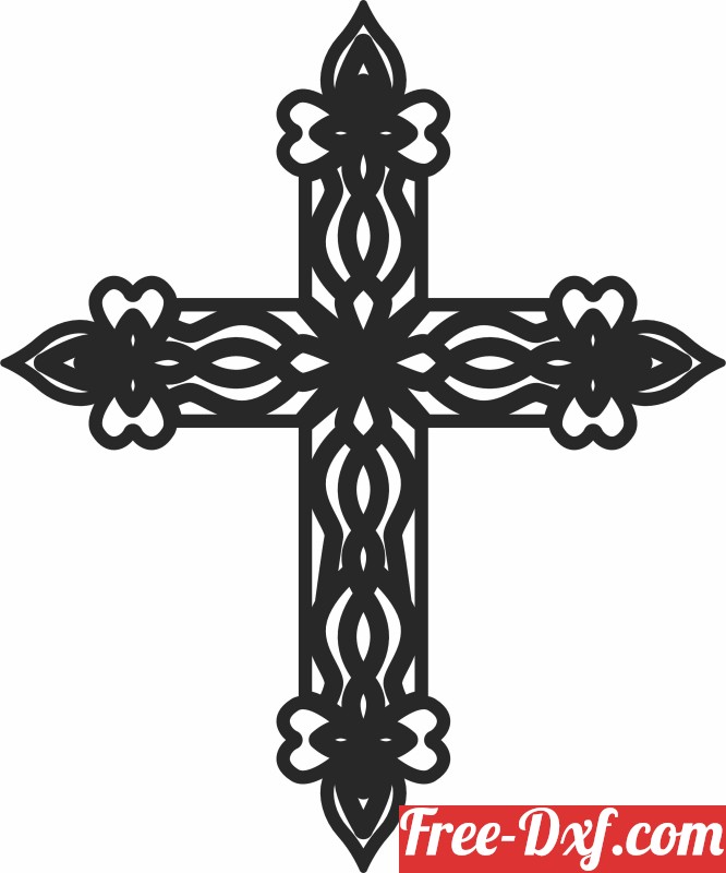 Download cross wall sign xXSzX High quality free Dxf files, Svg,