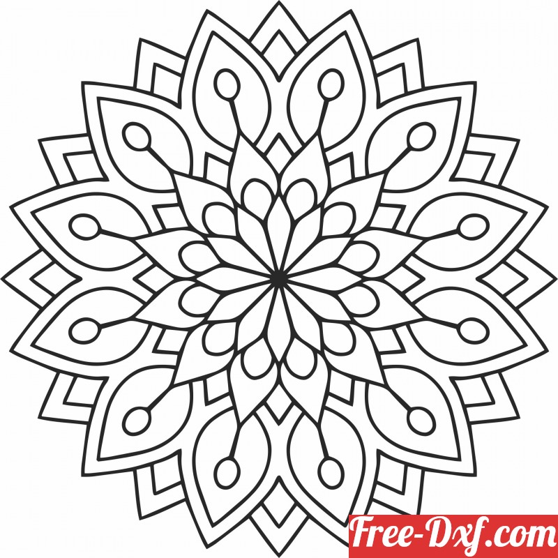 Download Mandala clipart wall decor cdr xaJAN High quality free