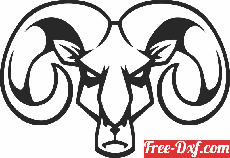 Download angry ram wall sign xdz1B High quality free Dxf files, S