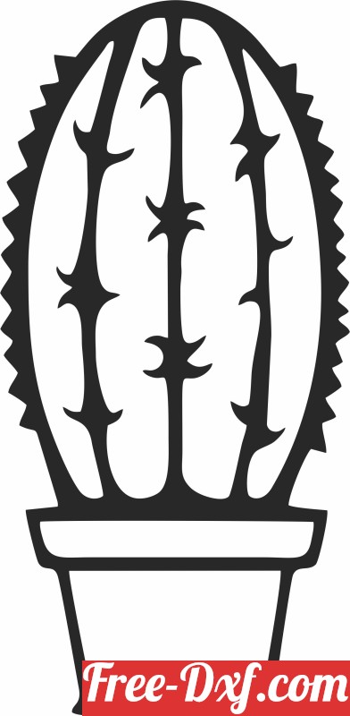 Download Cactus pot wall decor xiTQZ High quality free Dxf files,