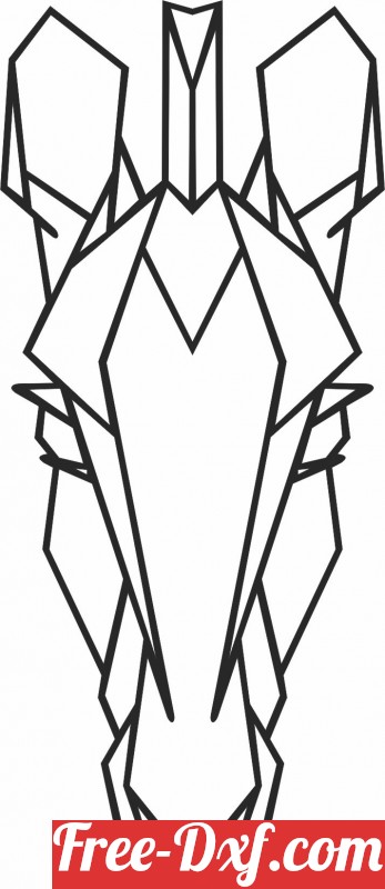 Download Geometric Polygon giraffe xmzK6 High quality free Dxf fi