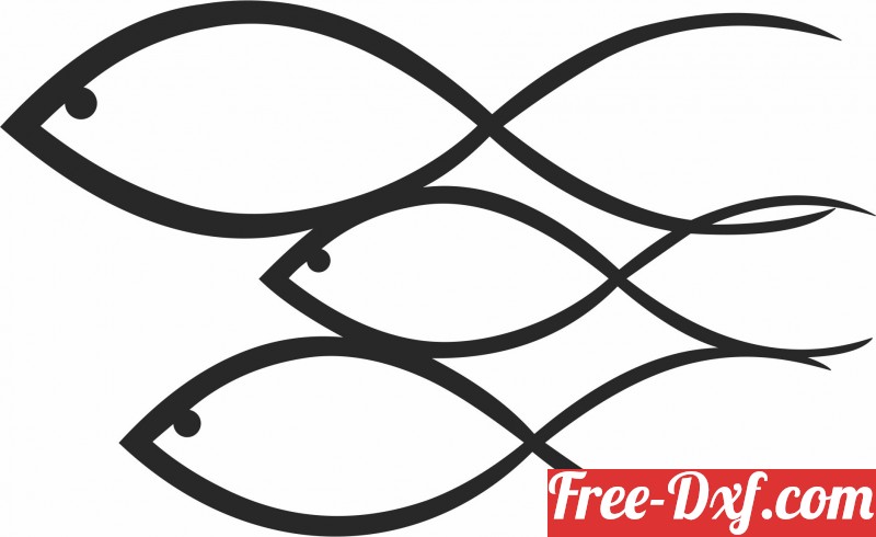 Download Metal Fish wall arts xsv70 High quality free Dxf files,