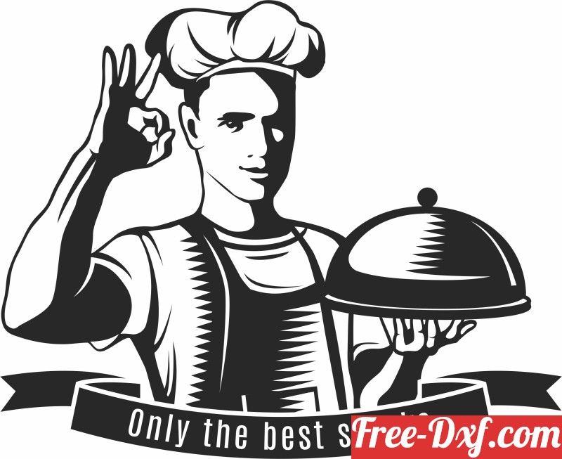 Download Waiter with a tray svg xvK9z High quality free