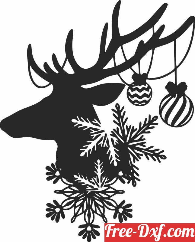 Download Christmas Deer decor y3M7P High quality free Dxf files,