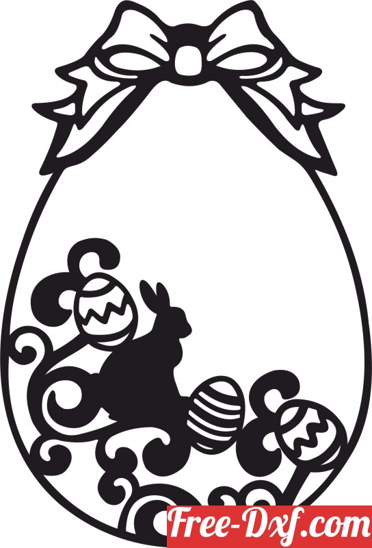 Download happy easter egg bunny design dxf y8kXh High quality fre