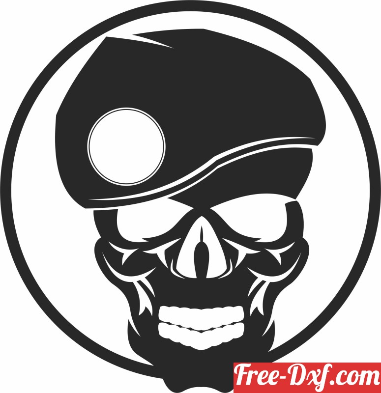 Download Skull army yjcpn High quality free Dxf files, Svg, Cdr a