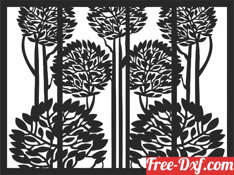 Download decorative wall tree panels yoMxr High quality free Dxf