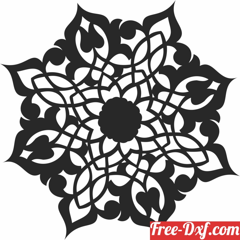 Download Pattern mandala decor yv2dc High quality free Dxf files,