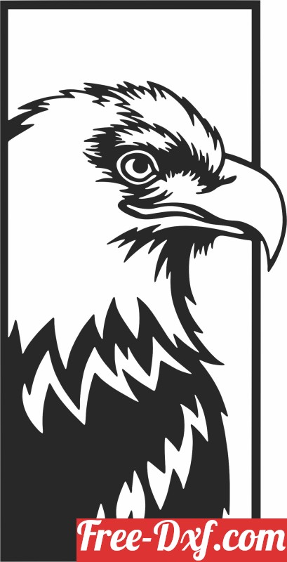 Download American Eagle Bald z3F8M High quality free Dxf files, S
