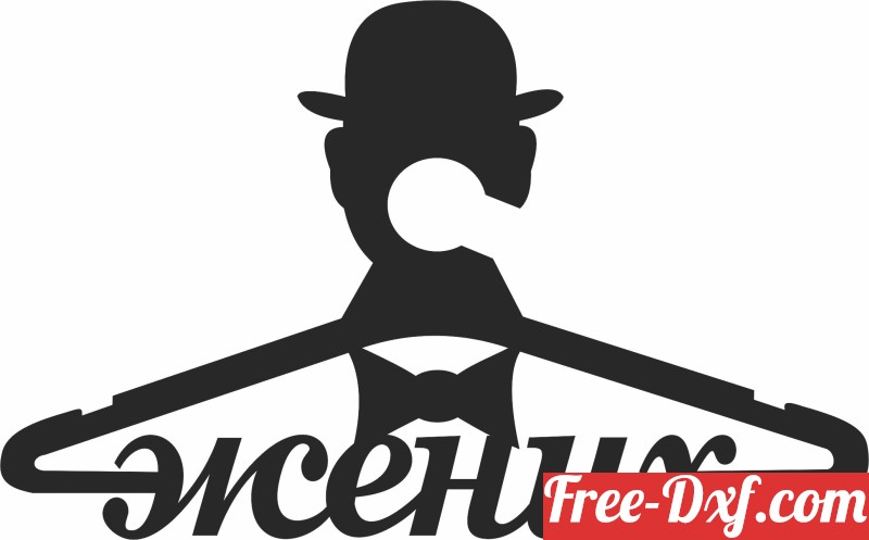 Download men Clothes Hanger zJ71a High quality free Dxf files, Sv