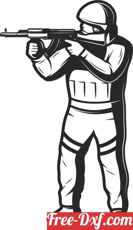 Download soldier clipart zPM0Z High quality free Dxf files, Svg,